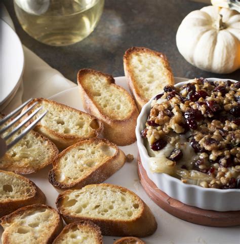 Baked Camembert With Cranberries Walnuts Cake N Knife