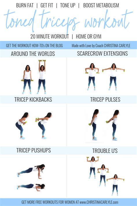 Quick Triceps Workout At Home For Tight Toned Arms Triceps Workout