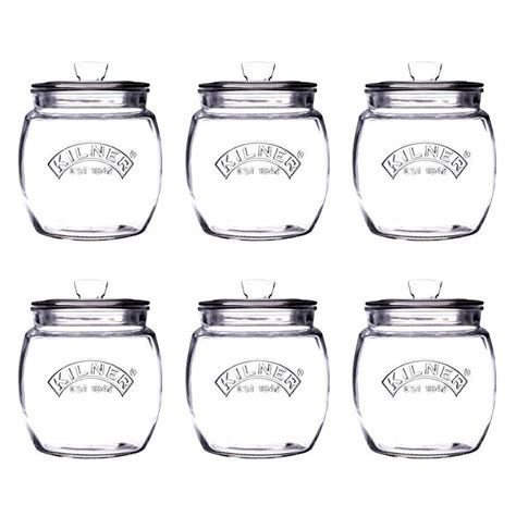 Kilner Universal Storage Jar 850ml Set Of 6 Big W