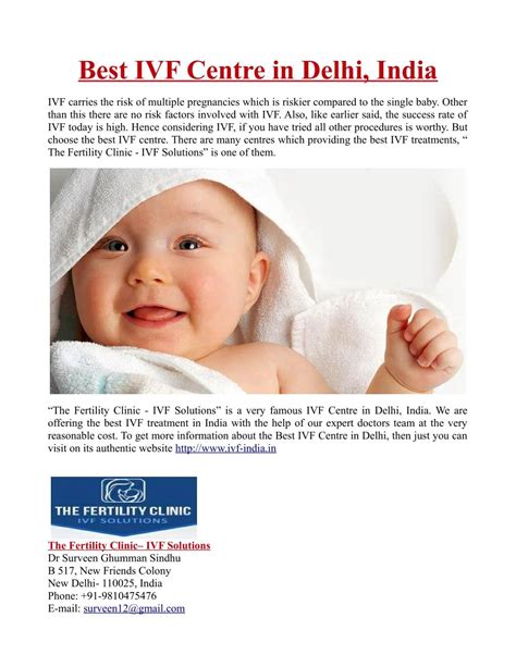 PPT Best IVF Centre In Delhi India PowerPoint Presentation Free
