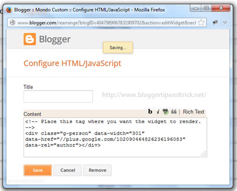 How To Add Google Profile Badge To Blogger Best Blogger Designs