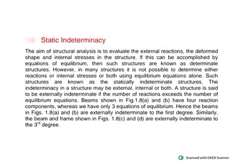 Structural Analysis 1 Static Indeterminacy External And Internal Indeterminate Structures