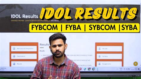 IDOL Mumbai University Result 2024 FYBCOM FYBA SYBCOM SYBA