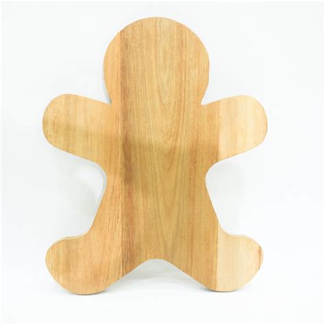 Wholesale Ginerbread Man Shape Acacia Wood Cutting Board Serving Board