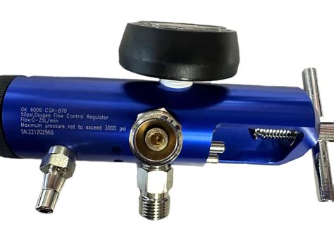 Glenwood Aluminumbrass Oxygen Flow Control Regulator Medwest Inc