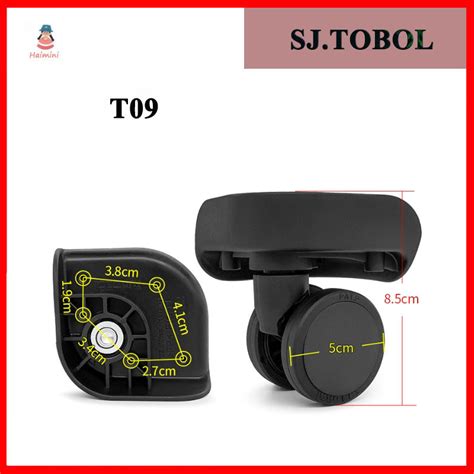 1 คู่ Sj Tobol T09 Universal ล้อ Crash กระเป๋าเดินทางล้อเปลี่ยนรถเข็น