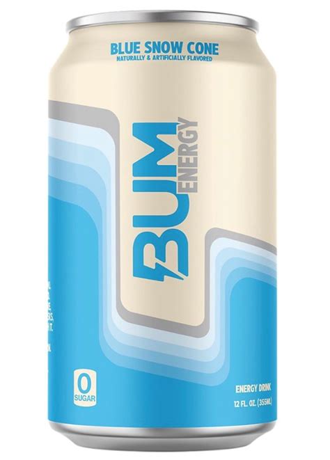 Bum Energy Drink Blue Snow Cone 12oz Usafoods
