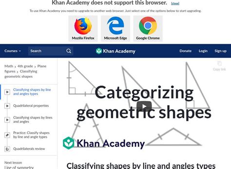 khan academy classifying shapes by line and angle types instructional