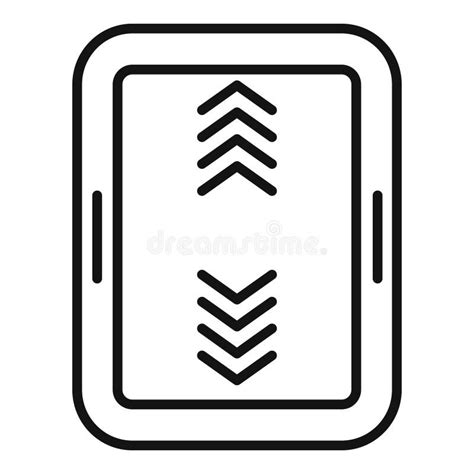 Vector Illustration Of A Smartphone With Stylized Arrows Depicting Mobile Direction Or Data