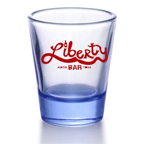 15oz Custom Barconic® Light Blue Shot Glass Logobarproducts