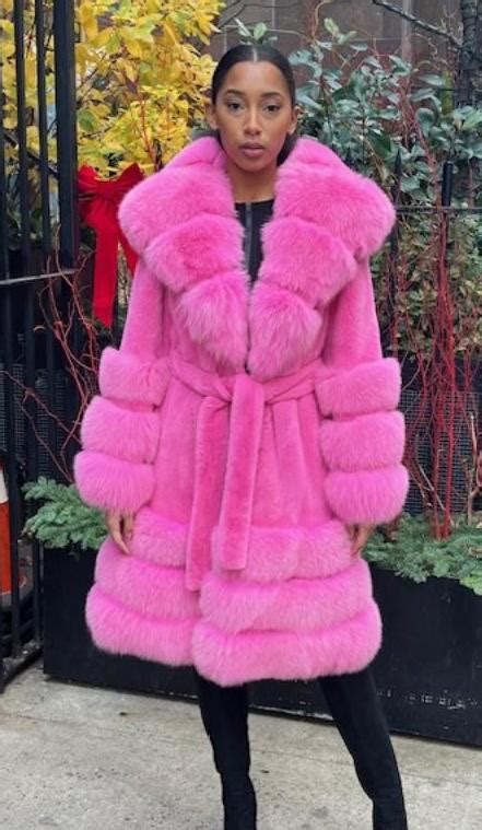 Pink Mink Stroller Pink Fox Trim 4994 Marc Kaufman Furs
