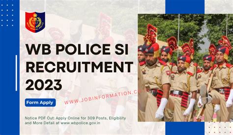 Wb Police Si Vacancy 2023 Notice Pdf Out Apply Online For 309 Posts