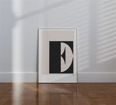 Printable Letter Initial Posters Monogram Wall Art Letter E Initial