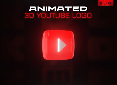 3d Youtube Logo 3d Youtube Logo Animated Youtube Animation 3d