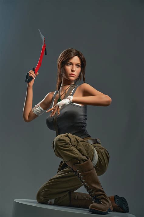 Lara Croft 166cm E Cup Cosplay Silicone Sex Doll Game Lady Sex Doll Queen