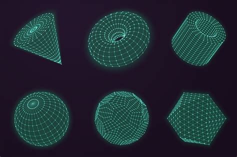 연결된 선 구체입니다 글로브 연결 과학적 추상 그리드 모양 미래 3d 와이어프레임 도트 다각형 구조 벡터 세트 0명에 대한 스톡