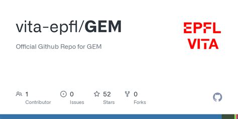 GitHub Vita Epfl GEM Official Github Repo For GEM