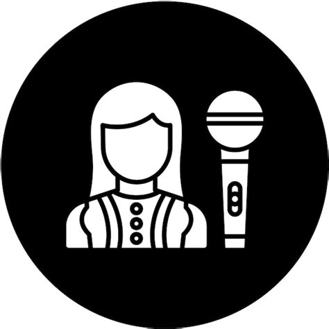 Premium Vector Vector Design Host Female Icon Style