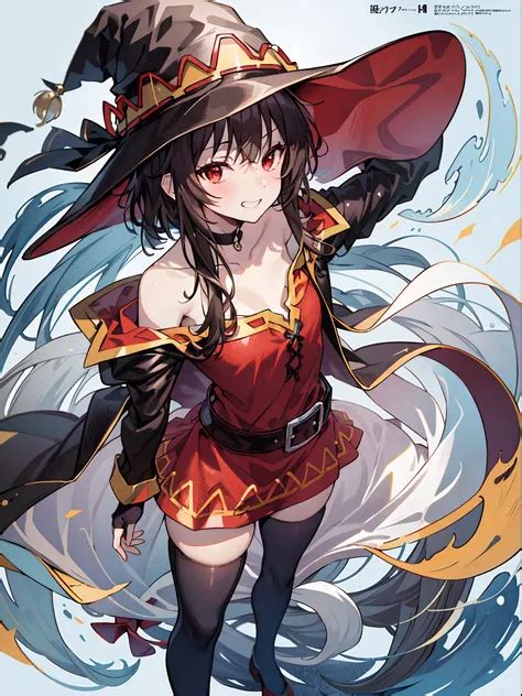 Anime Character With A Big Hat And A Sword Megumin Megumin From