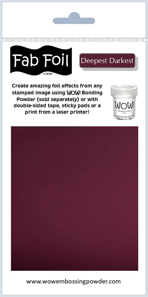Wow Fab Foil Deepest Darkest Crimson W216 Rebu41