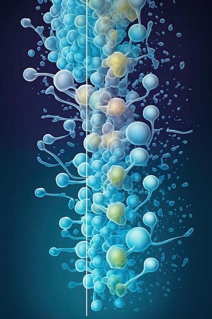 Premium Ai Image A Closeup Of A Blue And Yellow Cell