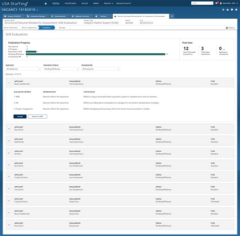 Viewing An Applicant Evaluation Usa Staffing Online Help