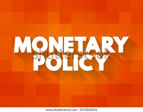 Monetary Policy Set Actions Control Nations Stock Vector Royalty Free