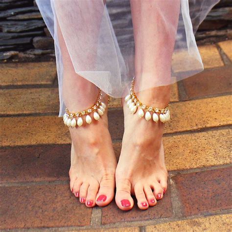 Khaleesi Bridal Anklets Beach Wedding Anklet Gold Anklets Pearl