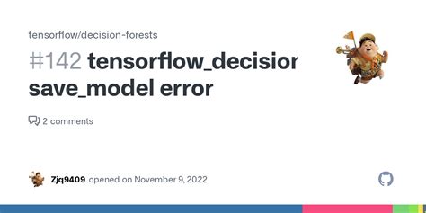Tensorflowdecisionforests Savemodel Error · Issue 142 · Tensorflow