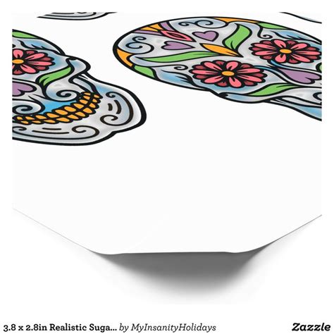38 X 28in Realistic Sugar Skull Temporary Tattoo Zazzle Sugar