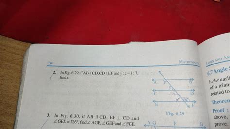 In Fig If Abcd Cdef And Y Z Find X In Fig