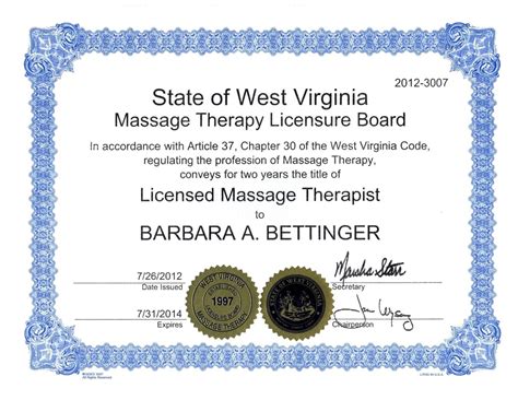 Certifications Barbara Bettinger