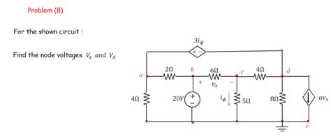 Problem For The Shown Circuit Find The Node Chegg