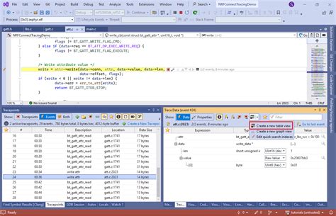 Recording Nrfconnect Gatt Operations With Software Tracing Visualgdb