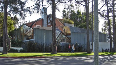 Gehry House Extension Seems To Emerge From The Inside Of The House