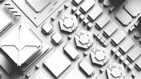 Cpu Chips On The Motherboard Stock Illustration Illustration Of