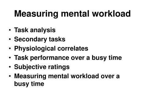 Ppt Mental Workload Assessment Powerpoint Presentation Free Download Id 545161