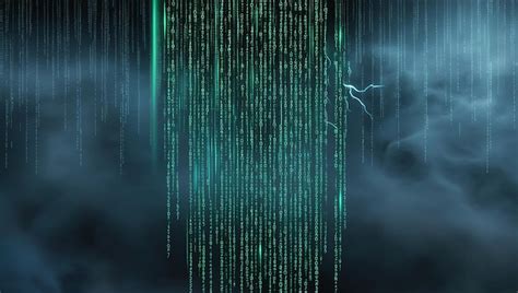 Digital Rain Background Streams Of Falling Numbers Inspired By The Matrix Premium Ai Generated