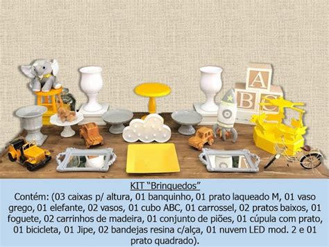 Aluguel kit brinquedos Fuxica Locações de Kits e Materiais para Festas Porto Alegre RS