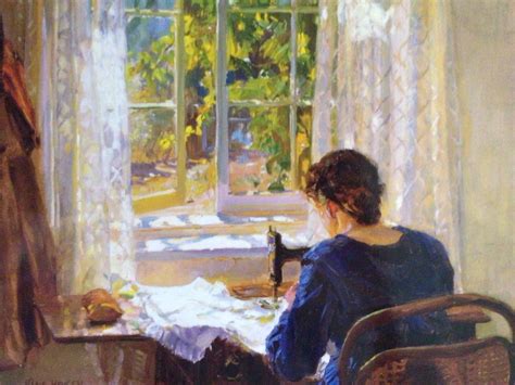 Solve Hans Heysen Sewing The Artists Wife 1913 Jigsaw Puzzle