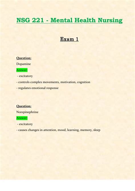 Exam 1 Exam 2 Exam 3 And Exam 4 Nsg 221 Nsg221 All Latest 2024