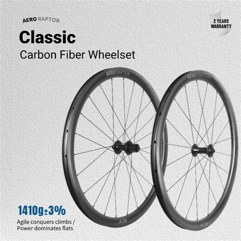 Aeroraptor 經典碳縴維輪組輪圈製動無內胎就緒 700c 自行車車輪 Htg 輪圈製動器 3 棘爪輪轂 50x2 蝦皮購物