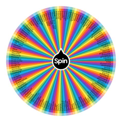 Kanto Pok Mon Spin The Wheel Random Picker
