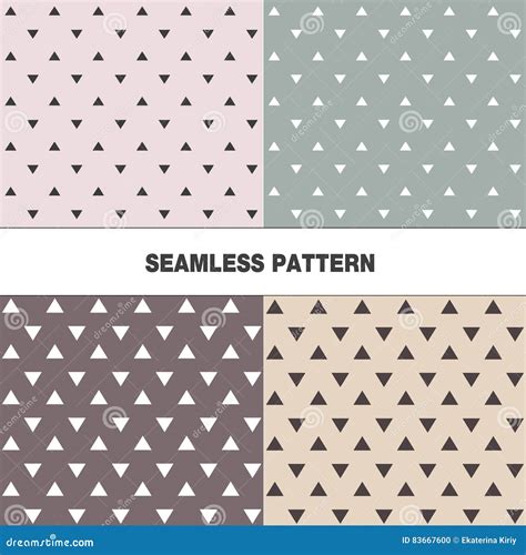 Vector Seamless Pattern With Triangles Stock Vector Illustration Of Modern Backdrop 83667600