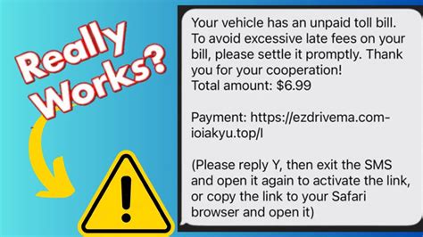 Unpaid Toll Bill Text Scam See The Reviews Ogrmeds