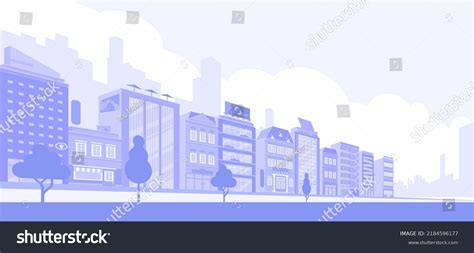 Light Gray Cityscape Background City Buildings Stock Vector Royalty