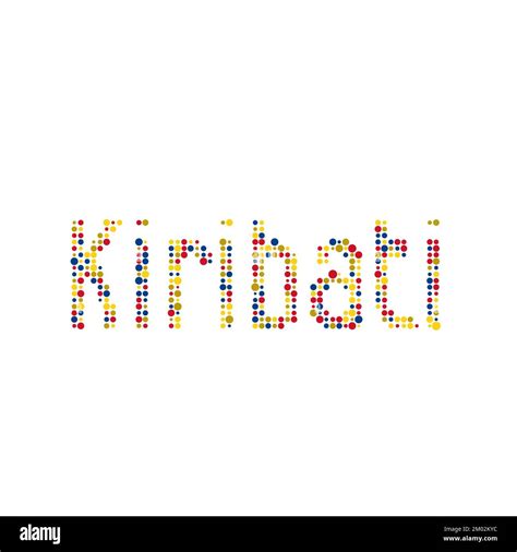 Kiribati Map Silhouette Pixelated Generative Pattern Illustration Stock