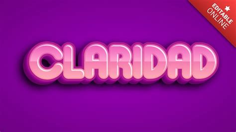 Claridad Efecto 3d Editable Con Degradado Rosa Generador De