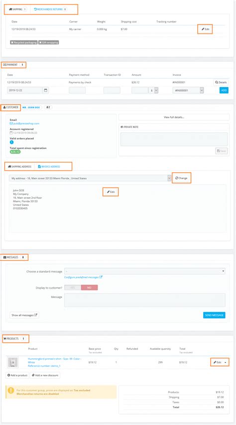 how to edit an order details in prestashop hiddentechies