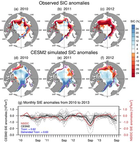 September Sea Ice Concentration Anomalies In A D 2010 B E 2011 Download Scientific